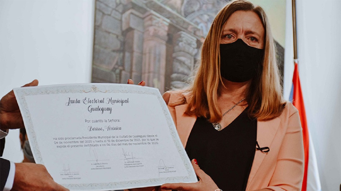 Tras el fallecimiento de Bogdan, Verónica Berisso asumió la intendencia ...